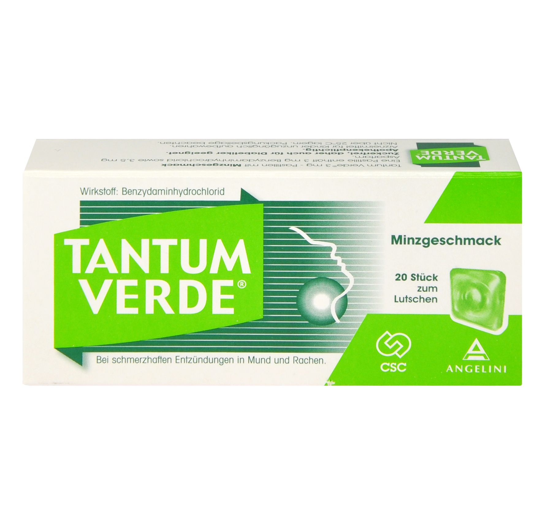 Tantum Verde 3 mg - Pastillen mit Minzgeschmack - Gebrauchsinformation Tantum Verde 3 mg - Pastillen mit Minzgeschmack - Gebrauchsinformation